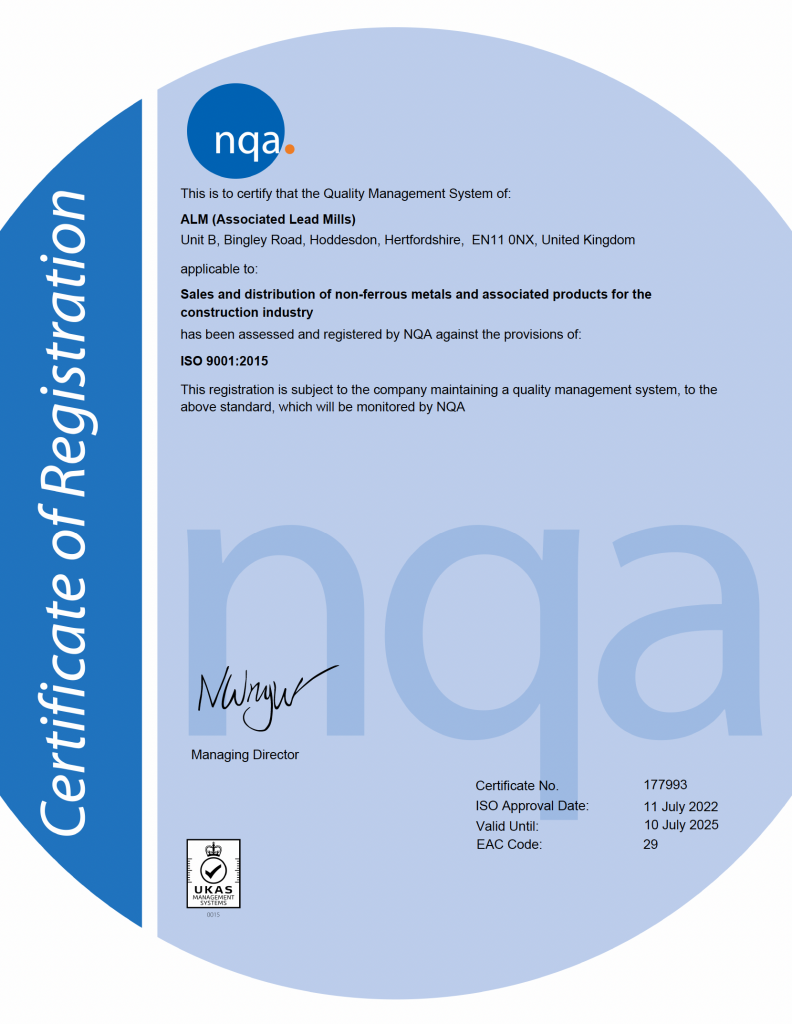 NQA Certification - ALM